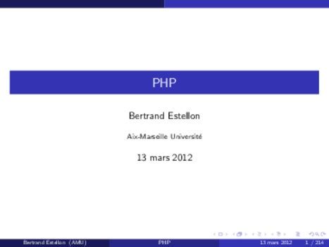 Cours langage PHP en PDF à télécharger