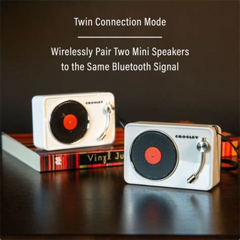 Mini Turntable Bluetooth Speaker White By CROSLEY Barnes Noble