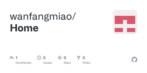 Github Wanfangmiao Home