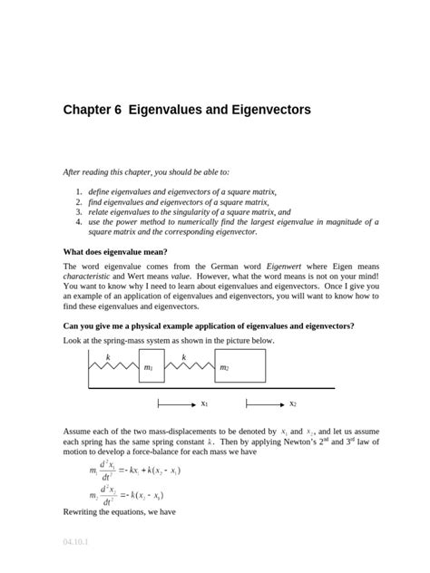 Eigenvalues And Eigenvectors Pdf Eigenvalues And Eigenvectors