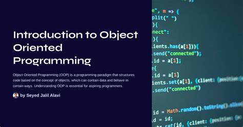 Introduction To Object Oriented Programming