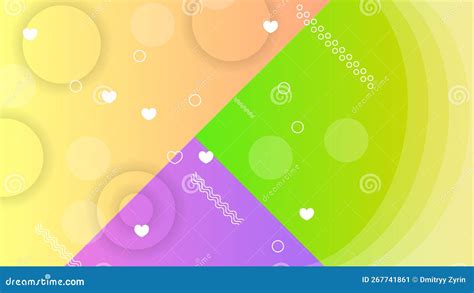 Abstract Colorful Gradient Background With Color Geometric Figures