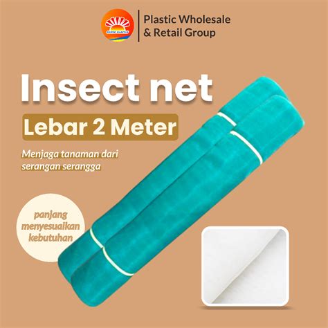 Jual Jaring Insect Net Kasa Bsf Lebar 2 Meter Putih And Hijau Tanpa Sambungan Shopee Indonesia