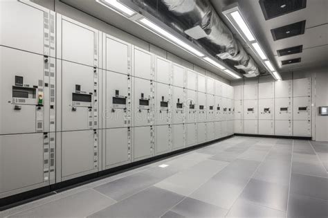 Modern Storage Center With Advanced Security Features And High Tech Monitoring Stock
