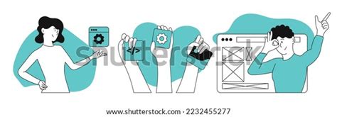 Development Team Vector Illustration Concept Business Stock Vector Royalty Free 2232455277