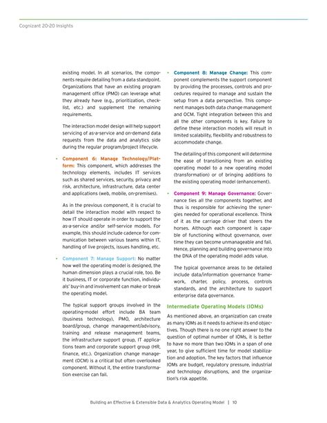 Building An Effective And Extensible Data And Analytics Operating Model Pdf