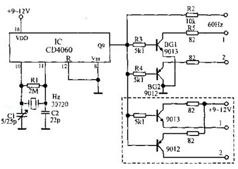 A Digital Clock Standard 60HZ Time Based Circuit Remote Control Circuit Circuit Diagram