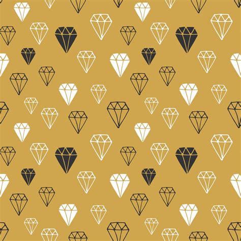 Diamond Seamless Pattern Vector Illustration Hand Drawn Sketched