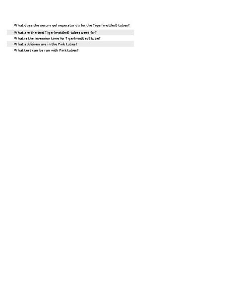 Collection Tubes In Phlebotomy By Prakash Bhatia Tpt