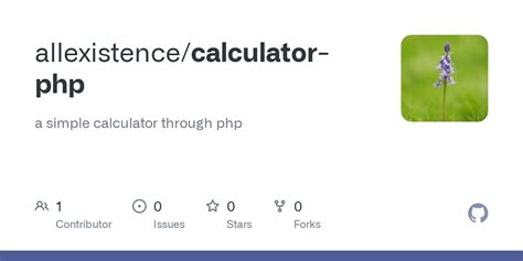 Github Allexistencecalculator Php A Simple Calculator Through Php