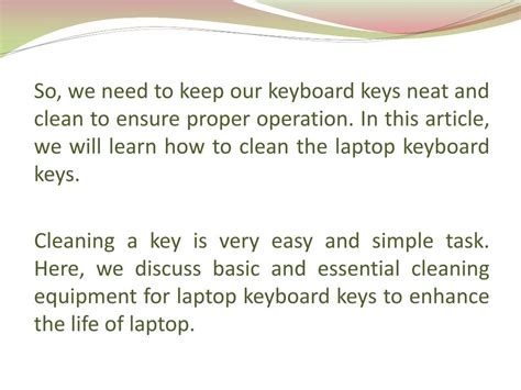 PPT How To Clean Laptop Keyboard Keys PowerPoint Presentation Free Download ID 7409655