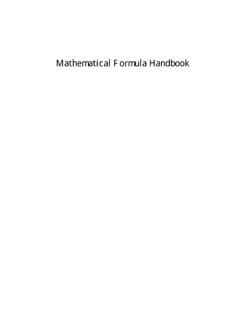 Mathematical Formula Handbook Mathematical Formula Handbook Pdf Pdf Pro