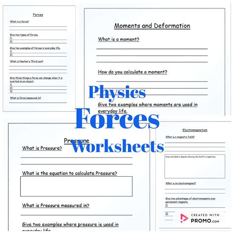 teach ks3 physics with engaging worksheets on forces pressure and