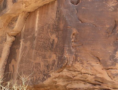 ごろごろ Jubbah サウジアラビアのハーイル地方の岩絵 Rock Art In The Hail Region Of Saudi Arabia