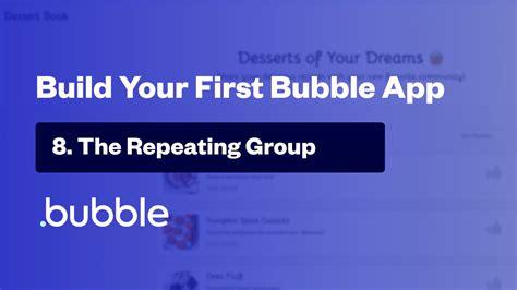 creating your first repeating group bubble