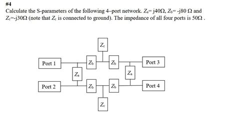 4 Calculate The S Parameters Of The Following 4 Port