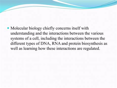 Lec 1 Introduction To Molecular Biology Pdf Biological Sciences