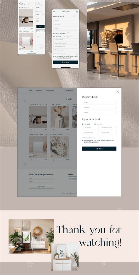 Atmosphere - online shop for home decor on Behance