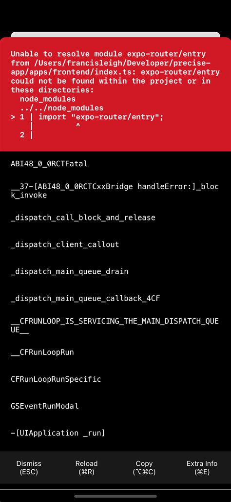 Error While Resolving Module Expo Router Entry Issue Expo Router GitHub