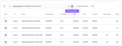 Custom Search Queries Kobiton Docs