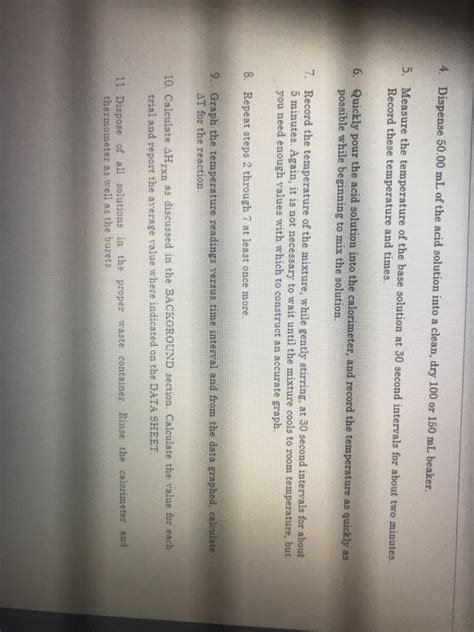 Solved EXPERIMENT 2 DETERMINING THE CHANGE IN ENTHALPY OF A Chegg Com