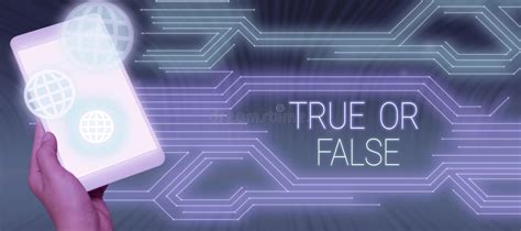 Text Caption Presenting True Or False Word For Decide Between A Fact Or Telling A Lie Doubt
