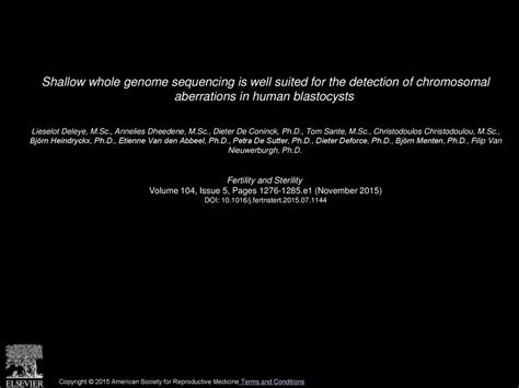 Shallow Whole Genome Sequencing Is Well Suited For The Detection Of Chromosomal Aberrations In