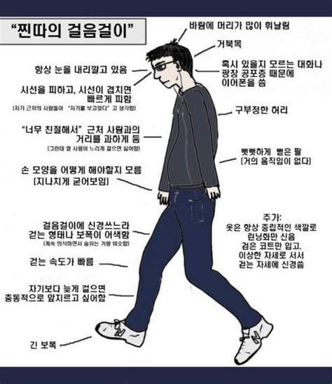 찐따의 걸음걸이 유머움짤이슈 에펨코리아
