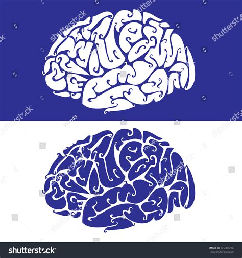 Vector Illustration Human Brain Stock Vector Royalty Free 125086226 Shutterstock