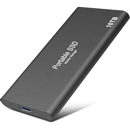 10TB Portable SSD Hard Drive External Solid State Drive USB 3.1 USB-C ...
