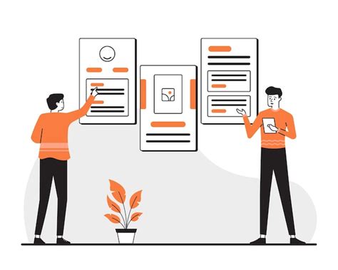 Premium Vector Mobile User Interface Development Illustration