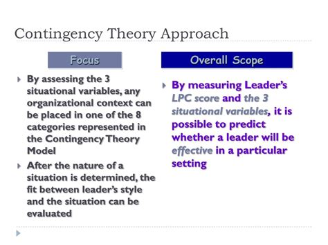 Ppt Contingency Theory Approach Powerpoint Presentation Free