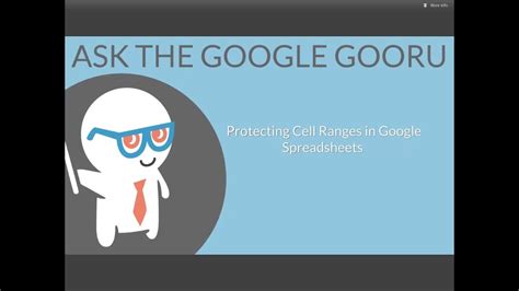 Protecting Cell Ranges In Google Spreadsheets YouTube