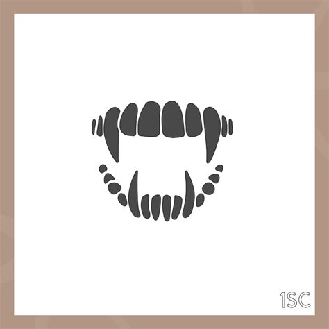 Vampire Teeth Cookie Stencil One Smart Cookie And Crafts
