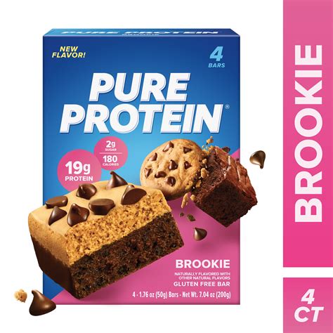 Pure Protein High Protein Bar With 19g Protein 1 76 Oz Pack Of 4