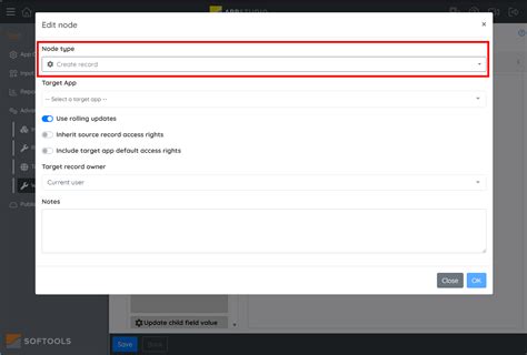 understanding the new record create node softools