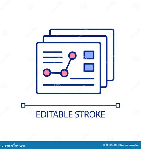 Analyzing Data Sets Rgb Color Icon Stock Vector Illustration Of
