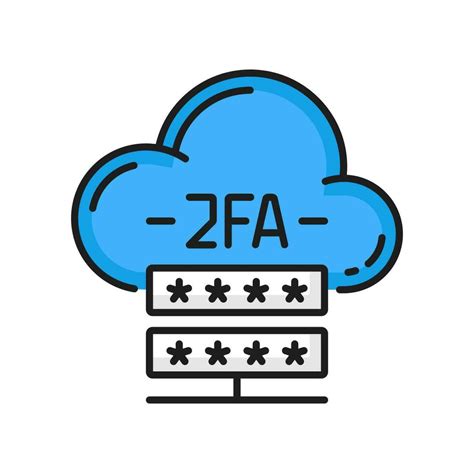 2fa Two Factor Verification Icon Security Code 27383379 Vector Art At