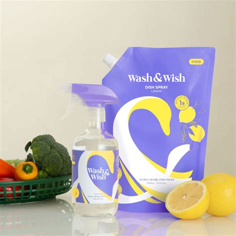 괴물거품 스프레이 세제 과일 채소용 버블스프레이 주방세제 Washandwish 워시앤위시