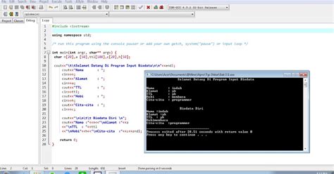 Program Yang Menampilkan Biodata Pribadi