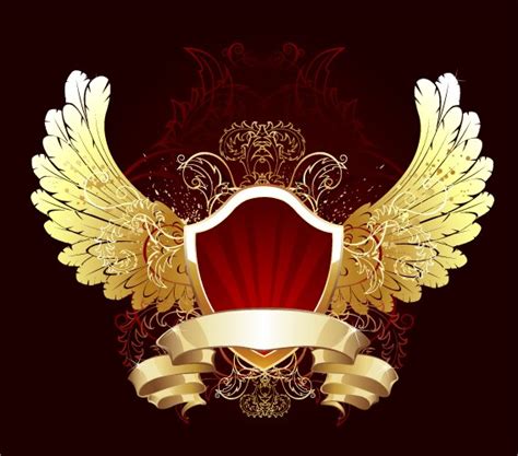 Free Golden Wings Shield Vector Images 57