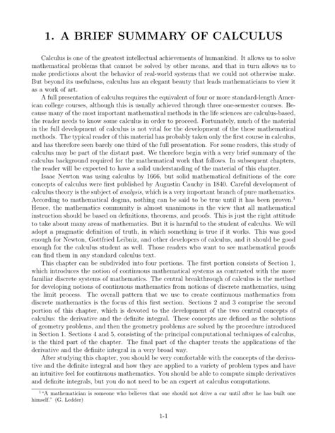 Calculus Summary