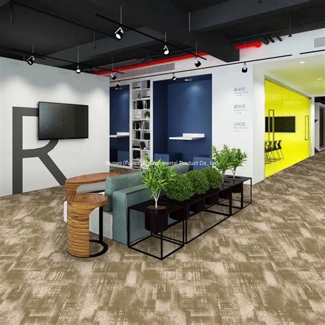 Cfs A5e 2021 Newly Design Multi Level Loop Tufted Commercial Modular Carpet Tile Carpet And
