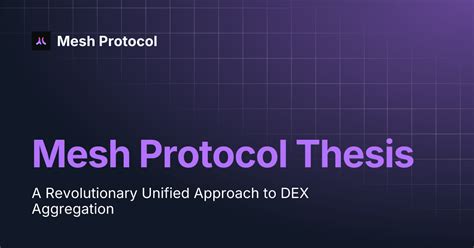 Mesh Protocol Thesis Mesh Protocol
