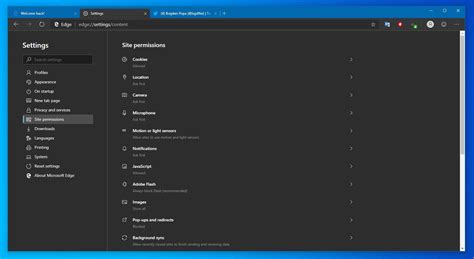 Setting Up Site Permissions In Chromium Microsoft Edge Softpedia