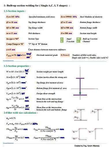 Mathcad Sheets For Structural Engineers Mathcad Sheet For Calculating