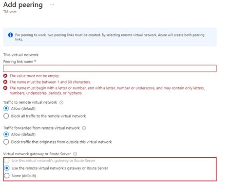 azure vnet peering with file storage and vpn gateway microsoft qanda
