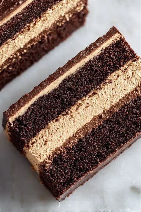 Rich Chocolate Mocha Mousse Layer Cake