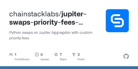 GitHub Chainstacklabs Jupiter Swaps Priority Fees Python Python Swaps On Jupiter Aggregator