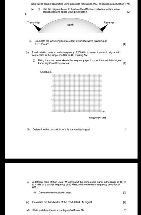 Radio Waves Can Be Transmitted Using Amplitude Modulation Am Or Frequency Modulation Fm A